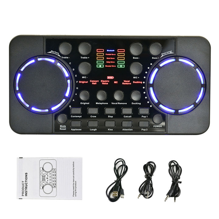 For V300 Pro Live Streaming Sound Card 10 Sound Effects 4.0 Audio ...