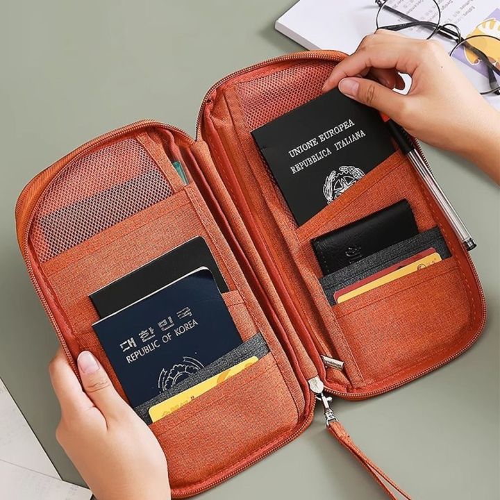 New Travel Passport Bag RFID Airplane Check-in Passport Holder Multi ...