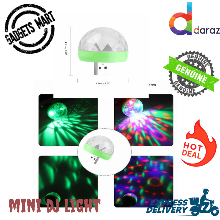 LED Car USB Atmosphere Light DJ RGB Mini Colorful Music Sound Lamp USB ...
