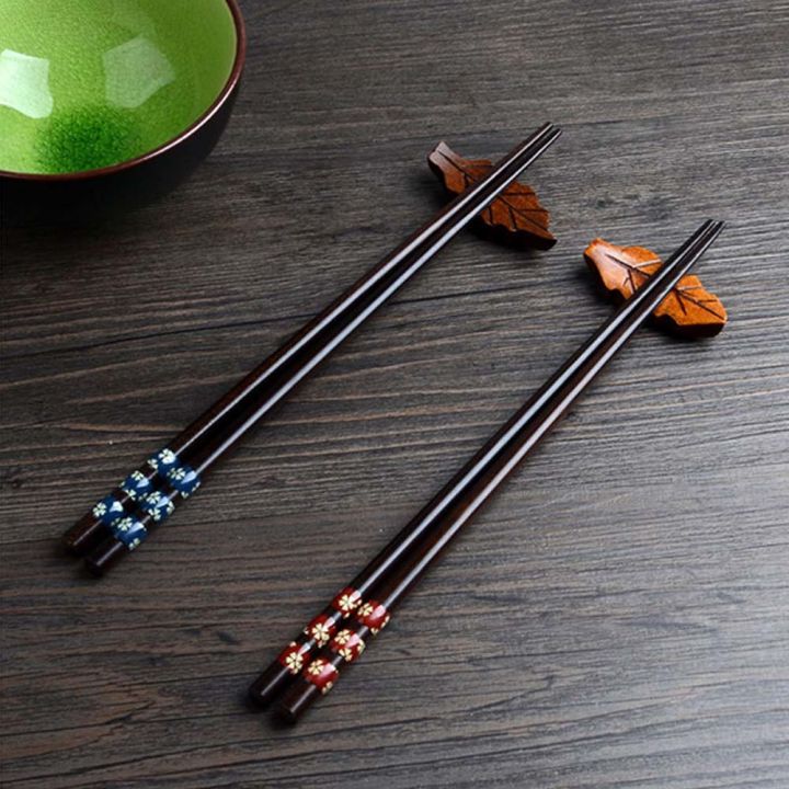 Reusable Home Natural Wooden Japanese Chopsticks Handmade Wood ...