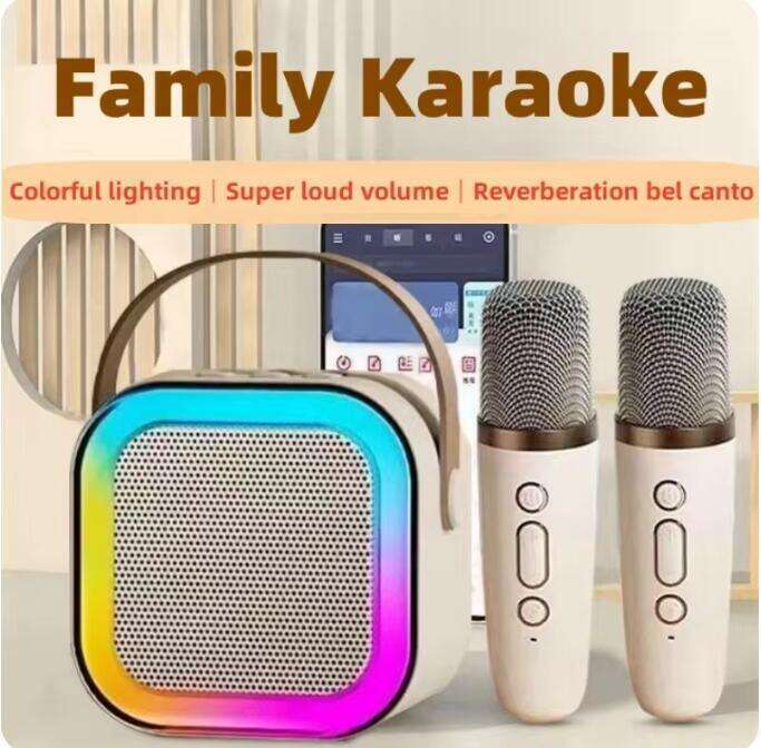 K12 Mini Speaker Wireless Bluetooth Microphone Audio Students Sing at KTV Karaoke Colorful ...