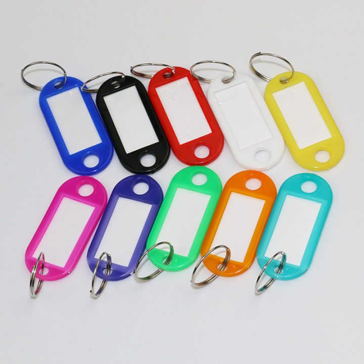 10PCS/Set Multi-color Key chain Key ID Label Tags Luggage ID Tags Hotel ...