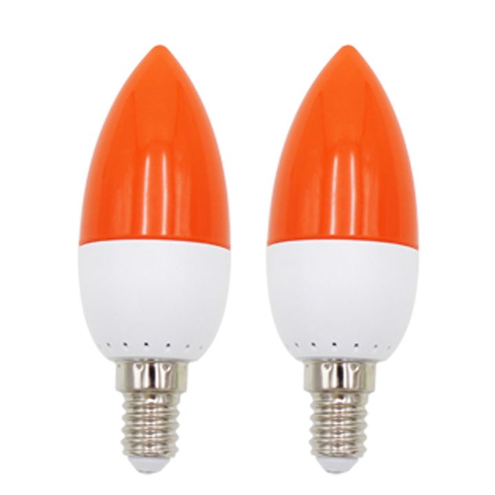 2X E14 LED Color Candle Tip Bulb, Color Candle Light,Red | Daraz.lk