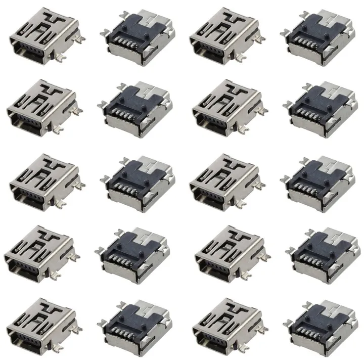 2X Replacement Mini USB Type B Female 5 Pin PCB Board Mount Jack ...