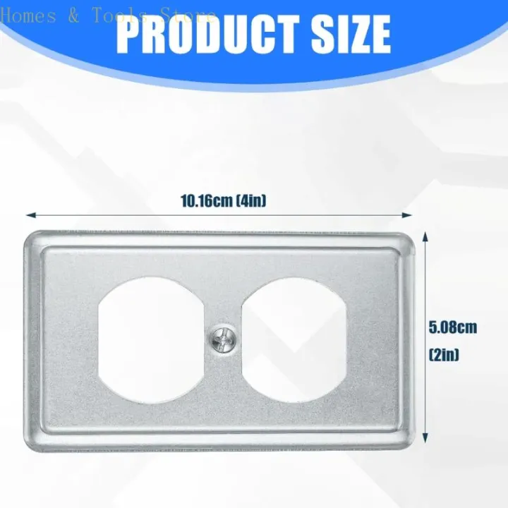 H4GE 4Pcs Electrical Receptacle Wall Plate Faceplates Electric Socket ...