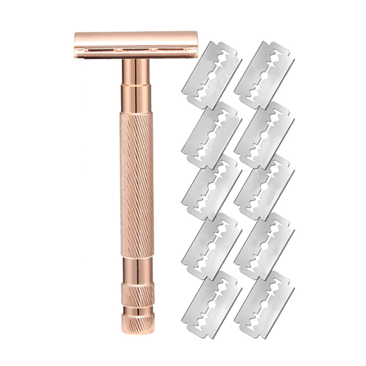 Reusable Safety Razors With Stainless Steel Double-Sided Blade,D | Daraz.lk