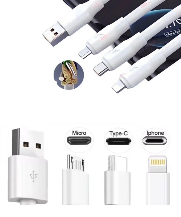 Mobile Phone USB Charging Cable 3 Feet for Micro USB iPhone Type-C ...