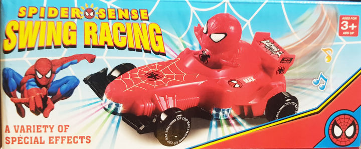 Spider Man Swing Racing Car With Lights & Music | Daraz.lk