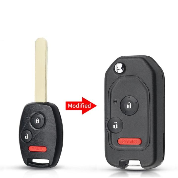 Modified Remote 3 Button Flip Car Key Shell Case For Honda Accord CRV ...