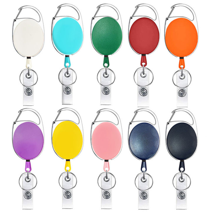11 Color Belt Rope Office Lanyard Clip Keychain Name Tag Holder Keyring ...