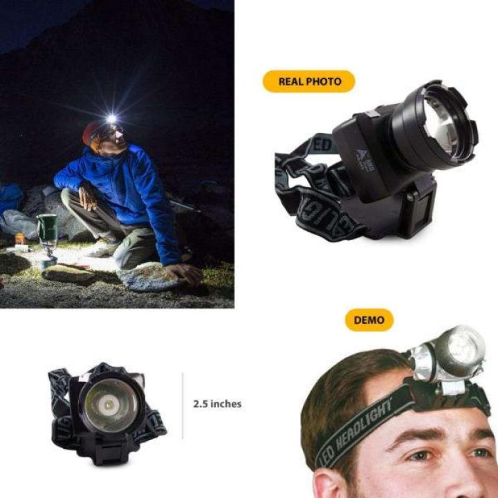 Aiko Super AS-696 3W Rechargeable Head Mounted LED Torch Lamp Headlamp ...