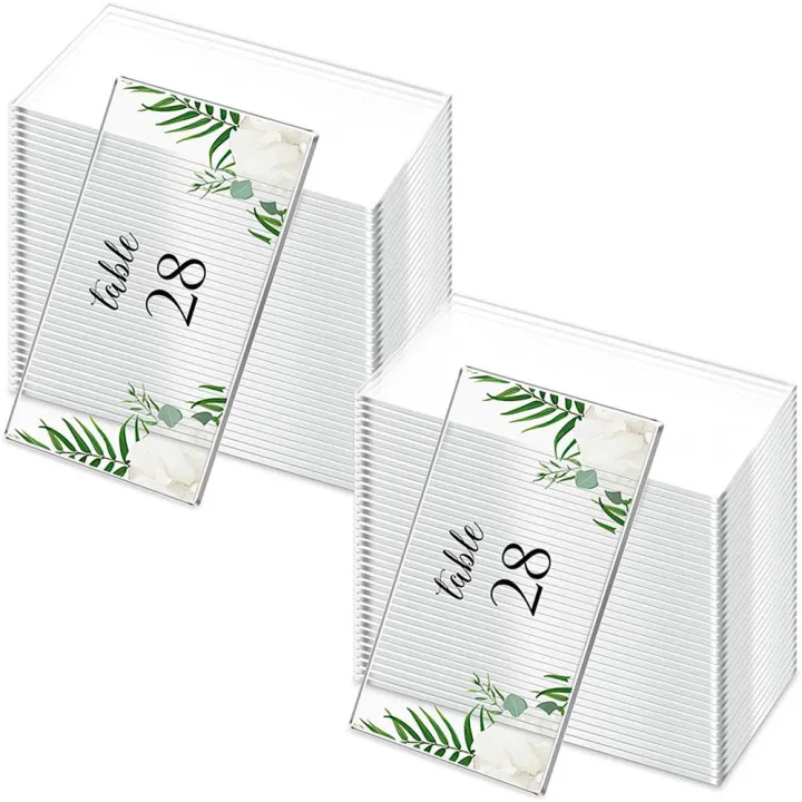 Banquet Table Decorations Clear Acrylic Seating Tags DIY Wedding Table ...