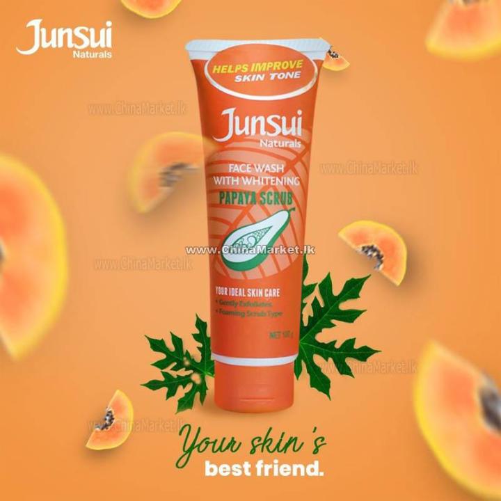 Junsui Natural Papaya Face Wash Improve Skin Tone 100g | Daraz.lk