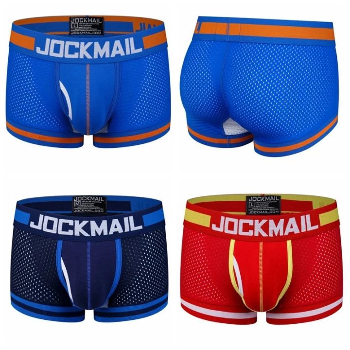 JOCKMAIL Classic Boxer Shorts Breathable mesh Splicing cotton Men's ...