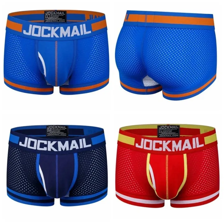 JOCKMAIL Classic Boxer Shorts Breathable mesh Splicing cotton Men's ...