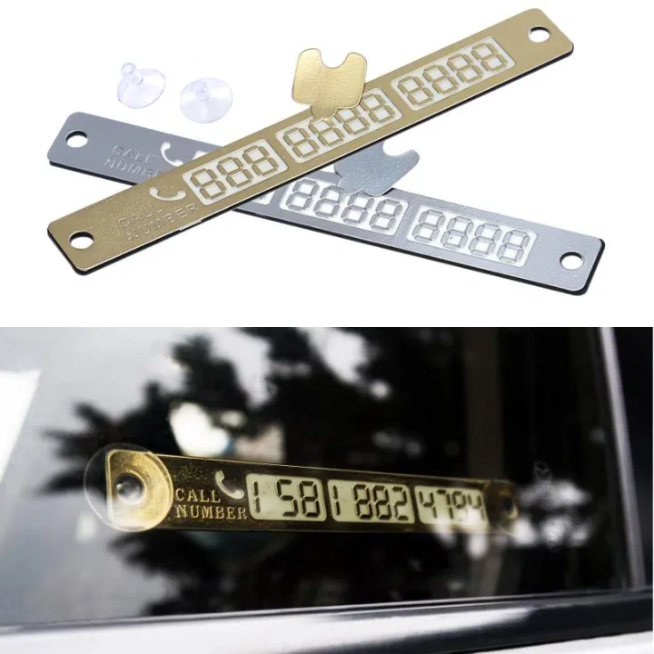 Car Styling Telephone Number Card Sticker Night Luminous Temporary Car ...