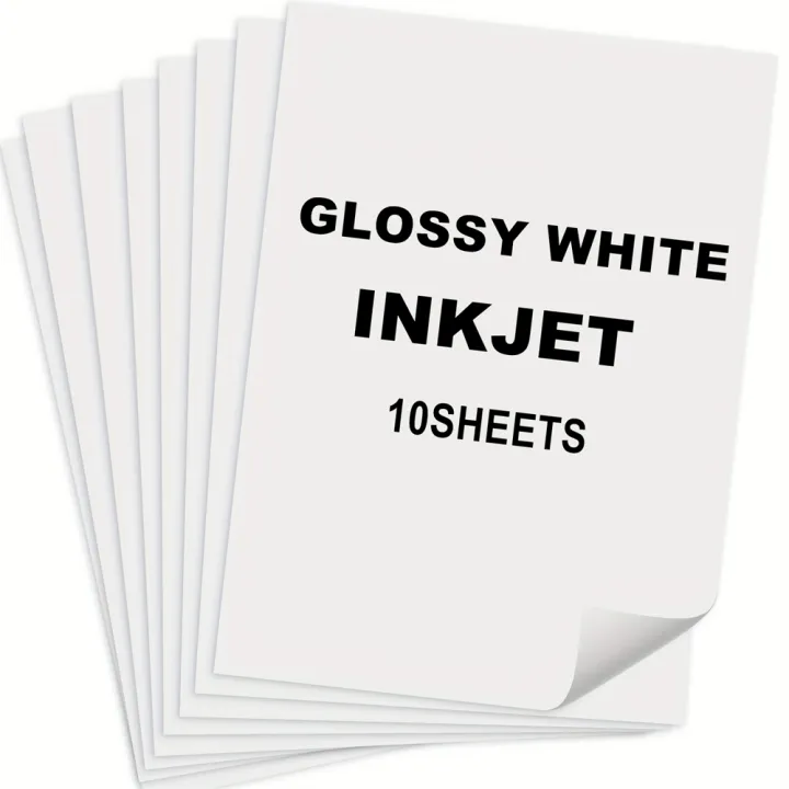 10Sheets Glossy Sticker Paper For Inkjet Printer Printable Sticker ...