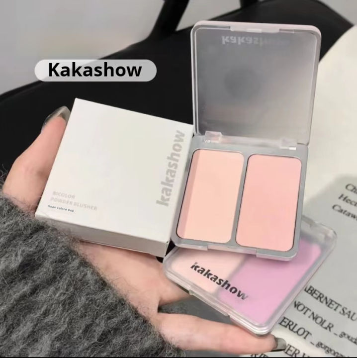 Kakashow Powder Blusher Two Color Blush Red Disk Low Saturation Light ...