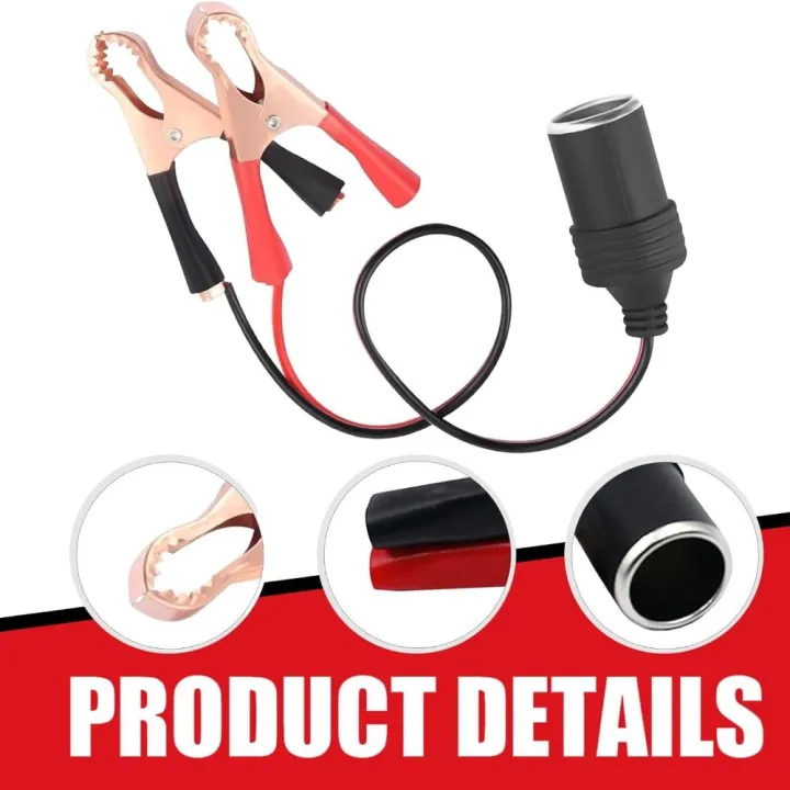 Portable 12V/4V Battery Extension Cord 50A Universal Emergency Power ...