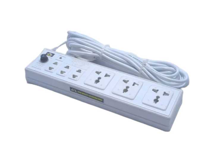 High QExtension Wire cord 3 to 5m Multi Plug wire Code (5A)/wire 1200w ...