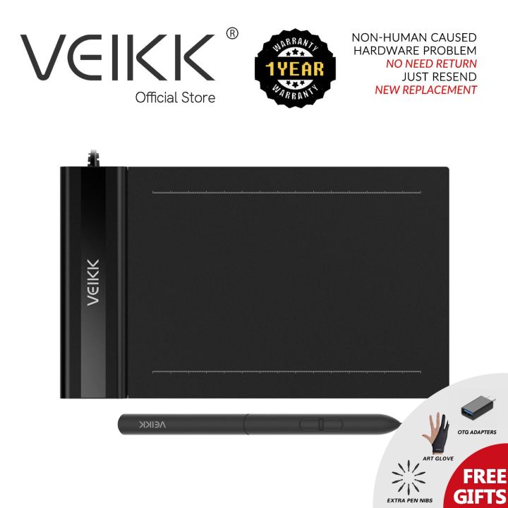 (VEIKK Official store) VEIKK S640 6 x 4 inch Ultra-Thin OSU Pen Tablet ...