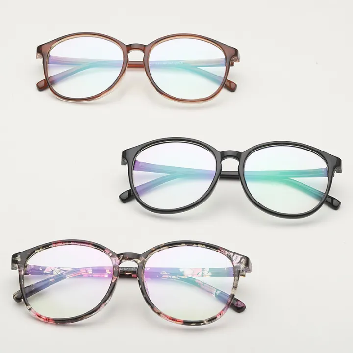 new-plain-glasses-plastic-round-retro-art-college-myopia-glasses-frame