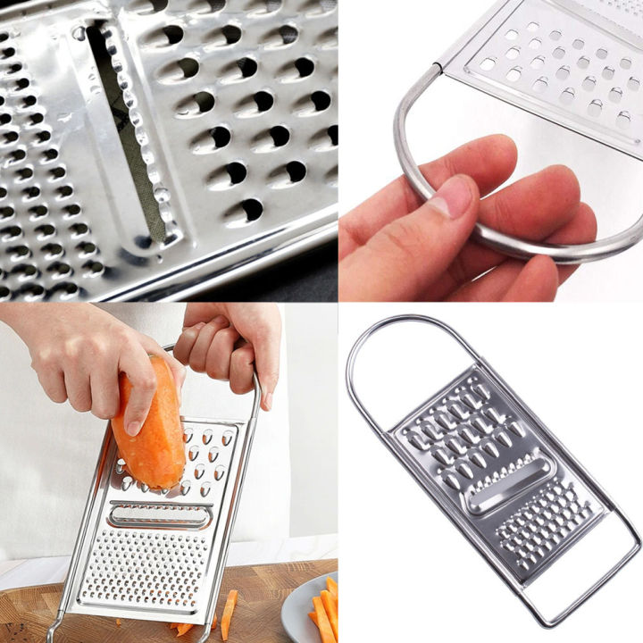 Stainless Steel Vegetable Grater Kitchen Hand-Held Cutter Sharp Flat ...