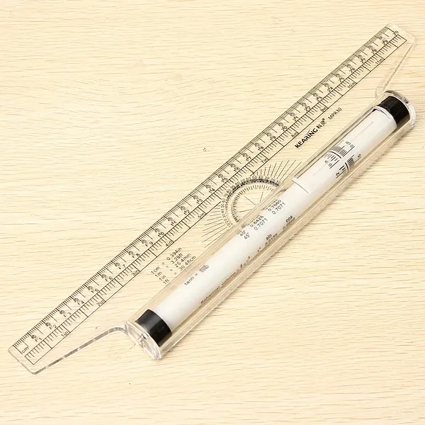 Clear Plastics Metric Parallel Multifunction Drawing Rolling Measurer ...