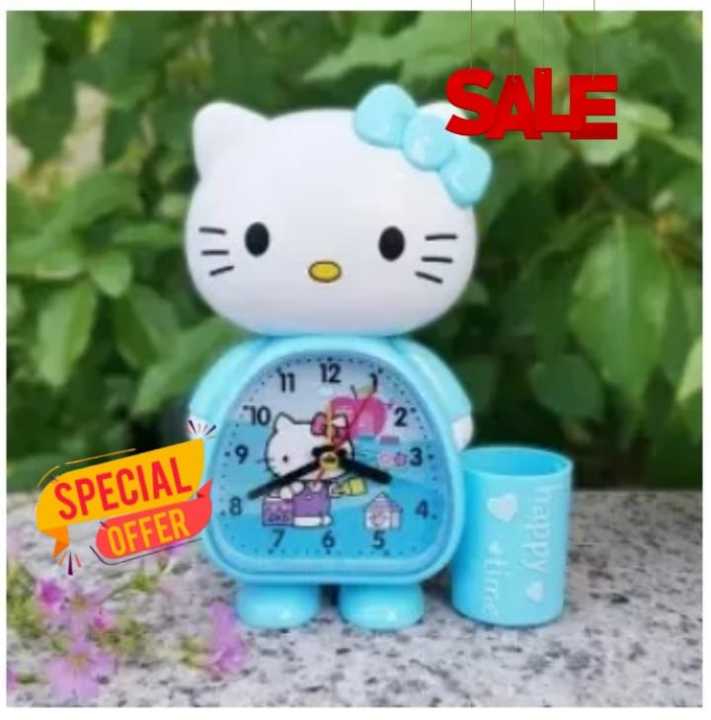 Hello Kitty alarm clock super alarm clock cute mini bedside cartoon for ...