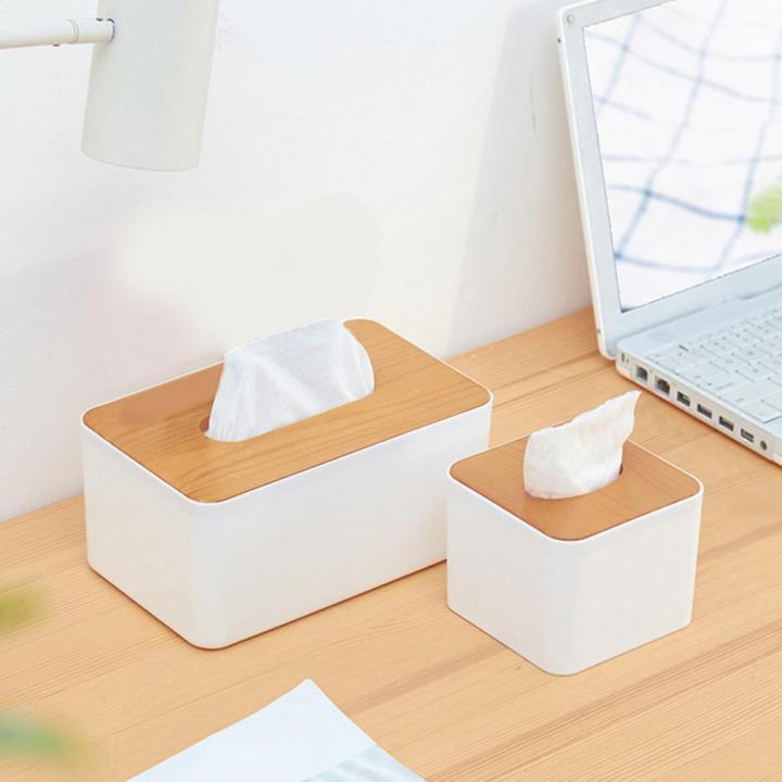 Removable Wooden Cover Tissue Box Mini Tissue Storage Holder Storage ...