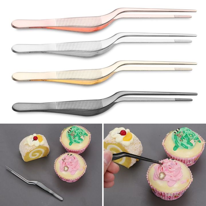 Plating Chef Kitchen Tool Barbecue Tongs Stainless Steel BBQ Clip Food ...