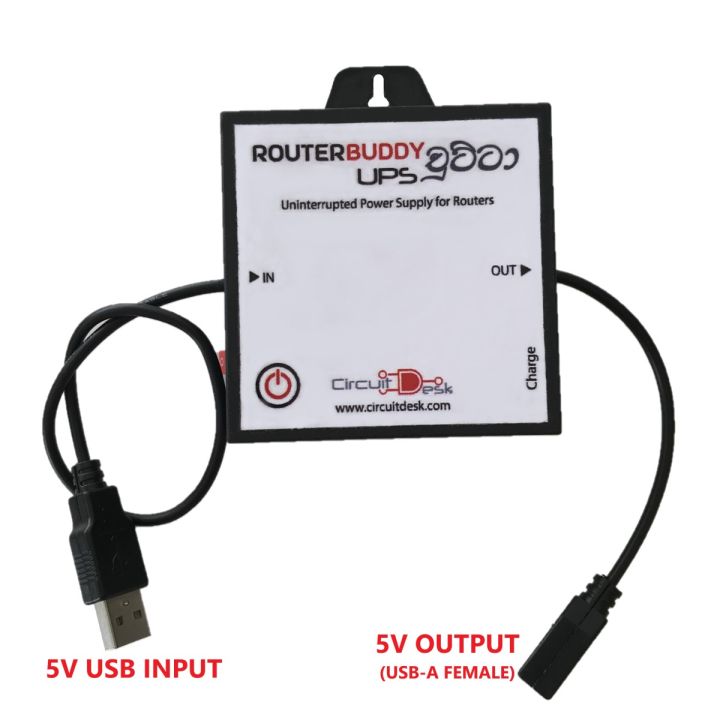 5V DC Mini UPS Power Backup Battery Backup with USB input and USB Type ...