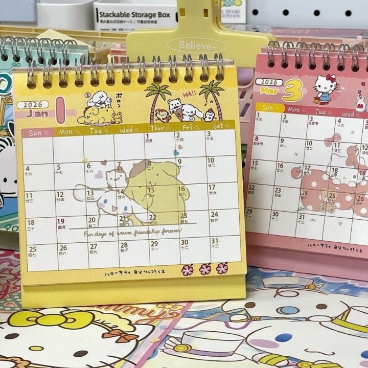 Study Room Convenient Graffiti Comic Calendar Colorful HelloKitty ...
