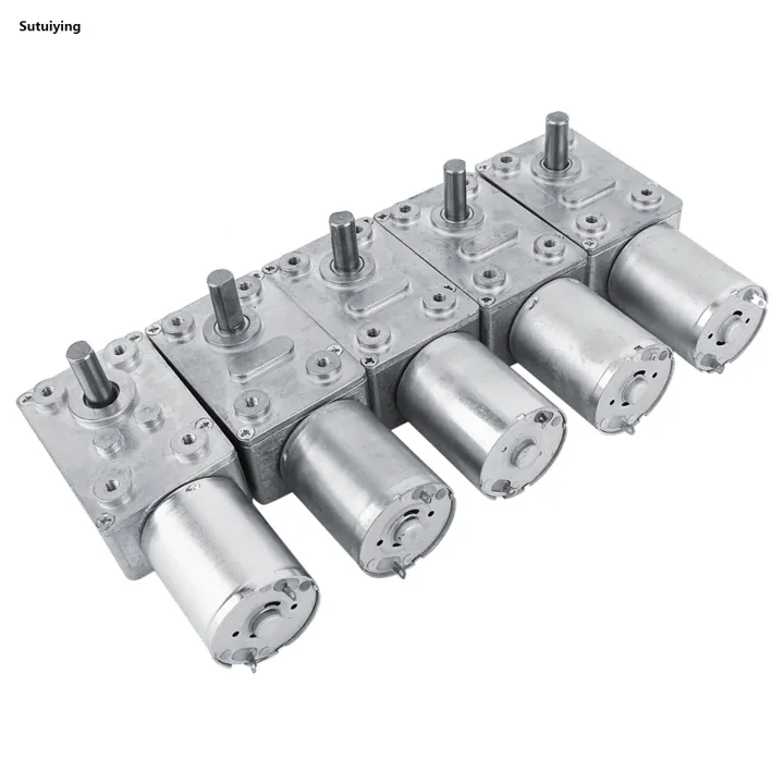 Sutuiying New style 370 Reversible High Torque Worm Geared Motor DC 12V ...