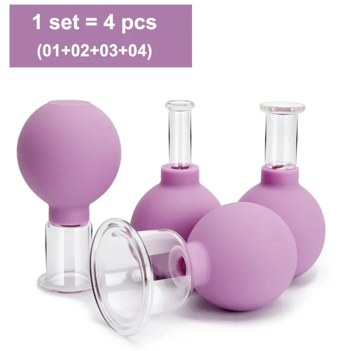 Rubber Cupping Set Face Massager Vacuum Face Skin Lifting Facial Cups ...