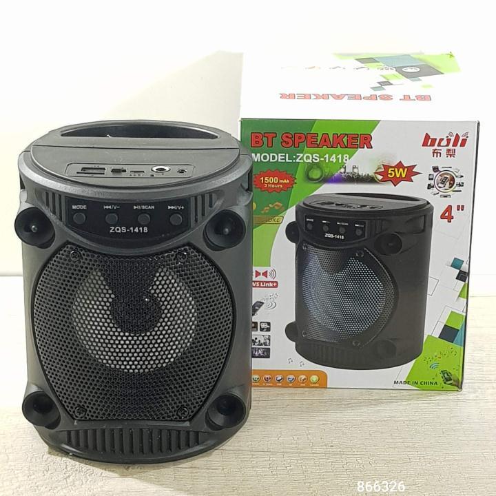 Portable Bluetooth Speaker With MP3, TF/USB, Bluetooth, FM Radio, BT SPEAKER ZQS-1418 Karaoke ...