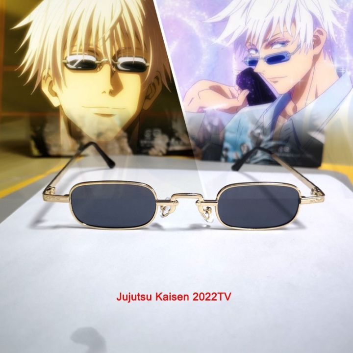 【HOT】 Anime Jujutsu Kaisen Gojo Satoru Cosplay Props Black Glasses ...