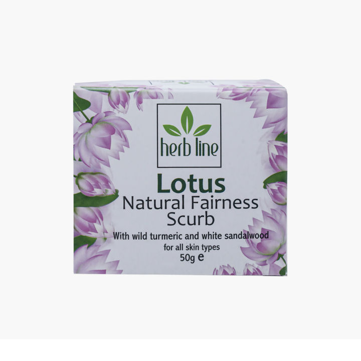 Herb Line Lotus Natural Fairness Scrub 50G ( Herbline ) | Daraz.lk
