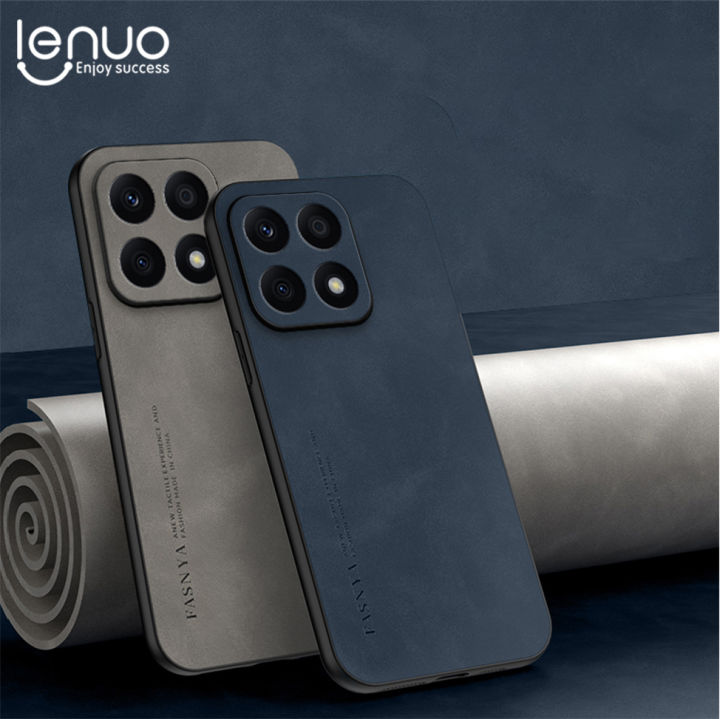 Lenuo Sheepskin Leather Shockproof Case For Honor X8b Luxury Matte Back ...