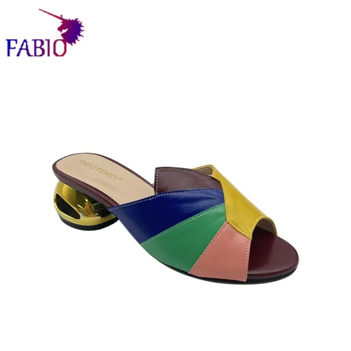 Italian style casual banquet party colorful medium slippers with women ...