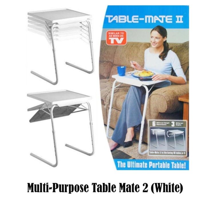 Foldable Computer Table - White | Daraz.lk