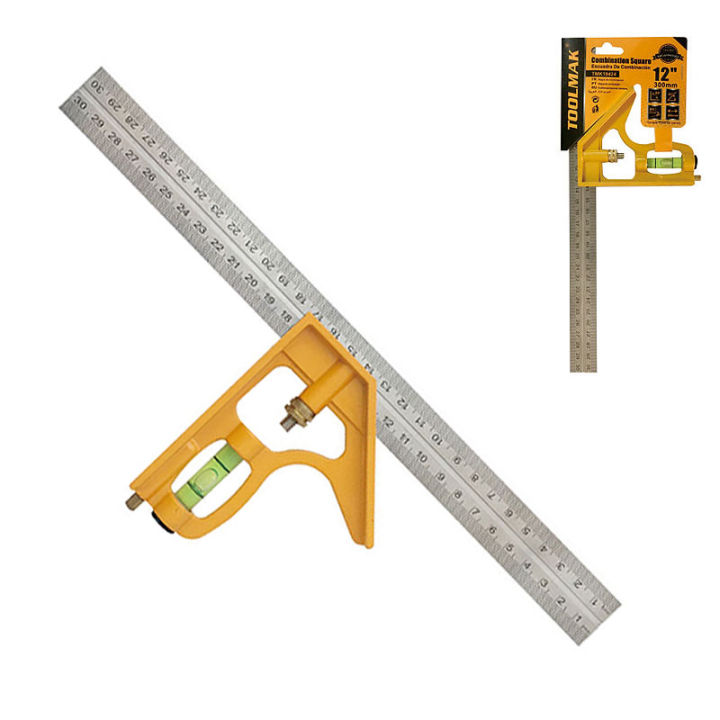 Combination Try Square Set Adjustable Measuring Engineers Right Angle ...