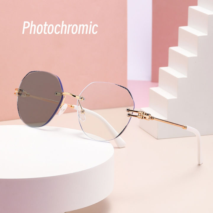Ladies Photochromic Reading Glasses Smart Color Changing Presbyopia ...