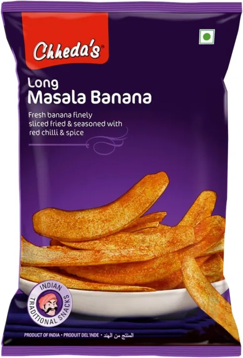 Chheda's Masala Banana Chips - Crispy Long Spicy Banana Wafer - Laal ...