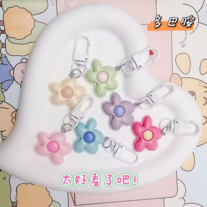 [ New ] Candy-Colored Flower Keychain Pendant Dopamine Accessories in ...