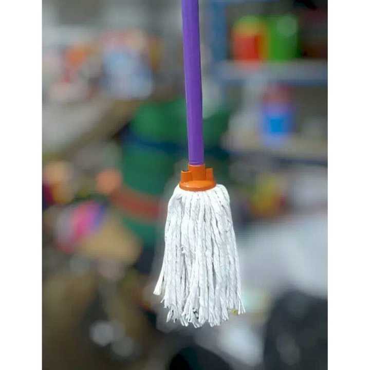 Mop with Wooden Stick . House and Office Use Bottle Mopper. Easy to Use ...