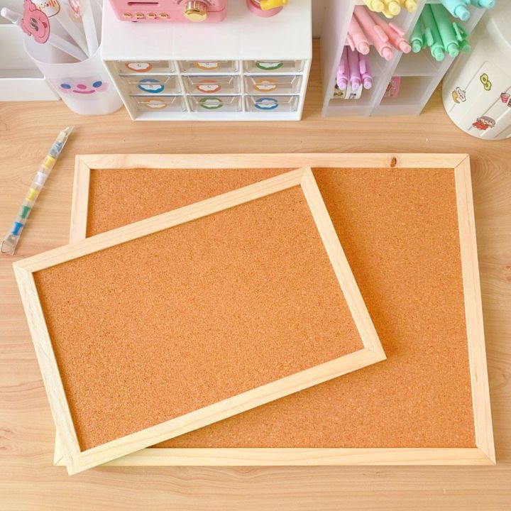 Multipurpose Double-sided Cork Notice Board Wall Hanging DIY Photo ...