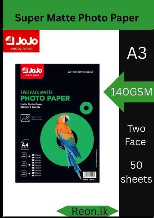 Two Face Matte A4/A3 Photo Paper 50 Sheets | Daraz.lk
