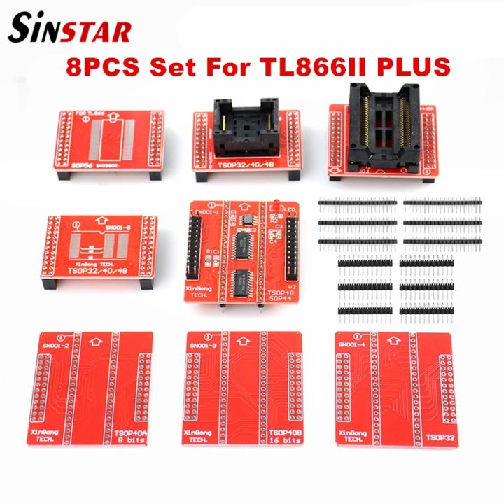 8pcs Original V3 TSOP48/40/32 socket SOP44 /56 adapter of XGecu TL866II ...
