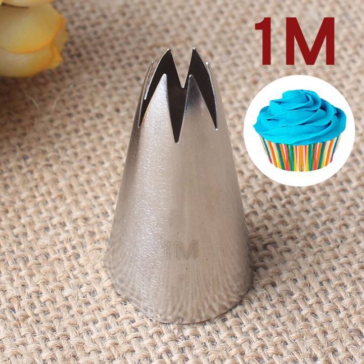 1M Stainless Steel Piping Icing Nozzle for Cream Fondant Pastry ...